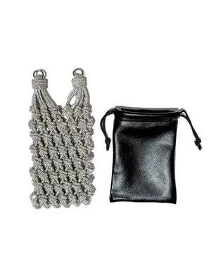 ROCKNOT 46in Maya Handwoven Rhinestone Phone Crossbody Bag - Crystal