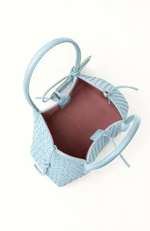 MODENAIRE Woven Double Handle Tote Bag