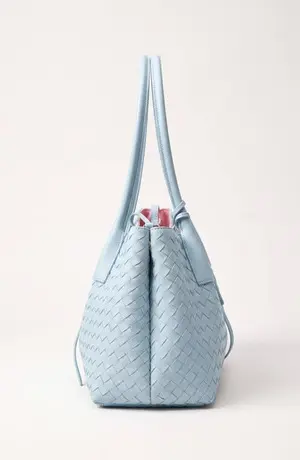MODENAIRE Woven Double Handle Tote Bag