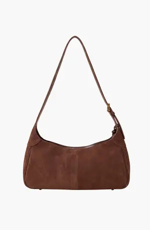 MODENAIRE Buckle Strap Crescent Shoulder Bag