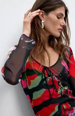 Desigual M. C. Lacroix Print Long Sleeve Dress