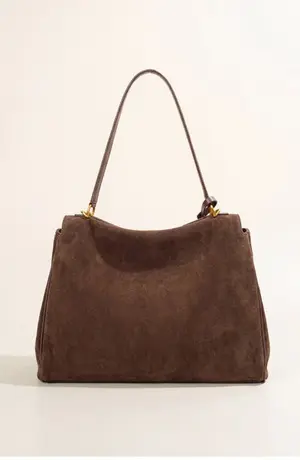 MODENAIRE Textured Turn Lock-top Handle Shoulder Bag