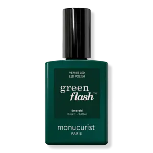 MANUCURIST Green Flash Led Gel Nail Polish, Non-toxic Nail Polish Holiday Collection - Emerald
