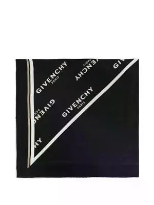 Givenchy Logo-print Silk Scarf - Black