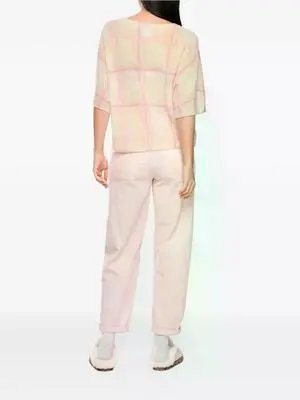 MARCCAIN Floral-print Checked Sweater