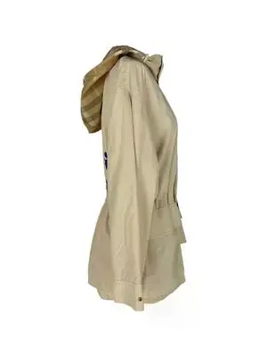 Burberry Equestrian Knight Hooded Windbreaker - Neutrals