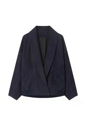 Co Suede Wrap Jacket - Blue