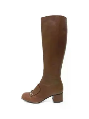 Gucci Horsebit Knee-high Boots - Brown