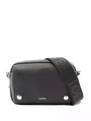 Loewe 2020s Pebble Messenger Shoulder Bag - Black