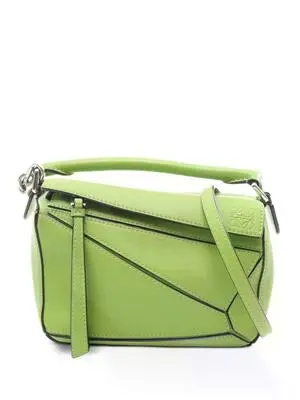 Loewe 2010s Mini Puzzle Shoulder Bag - Green