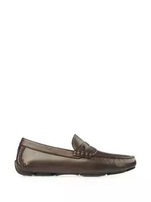 FERRAGAMO Gancini Calf Leather Loafers - Brown