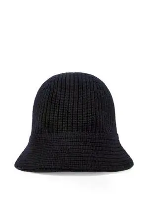 A.p.c. Ali Ribbed-knit Bucket Hat - Blue