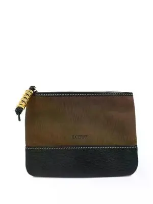 Loewe Velasquez Leather Clutch Bag - Brown