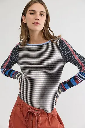 Free People We The Free Macey Swit Cuff Charcoal Combo