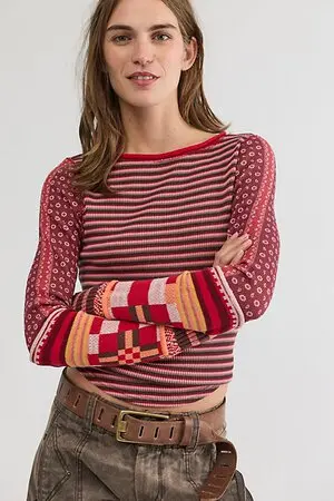Free People We The Free Macey Swit Cuff - Wine Combo