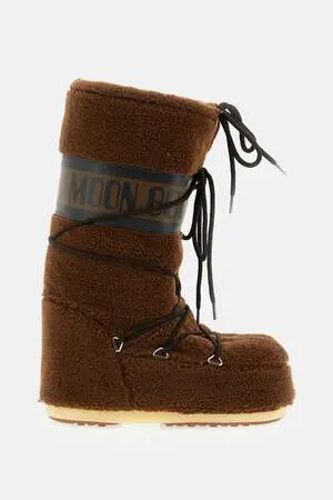 Moon Boot Stivali Da Neve Icon In Teddy - Marrone