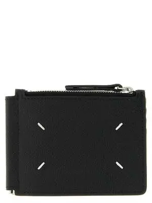MAISON MARGIELA Wallet With 'four Stitches' Clip - Black