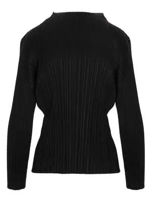 Issey Miyake Basics' Long Sleeve Top - Black