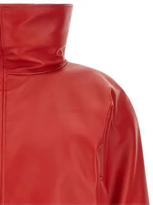 Balenciaga Leather 'arrotondato' Bomber Jacket