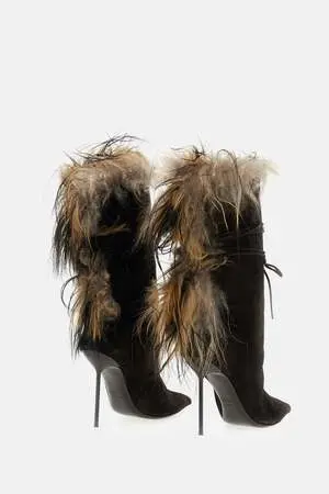 Paris Texas Stivaletto Lidia Con Pelliccia