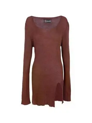 CORTANA Luma Jersey Side-slit Top