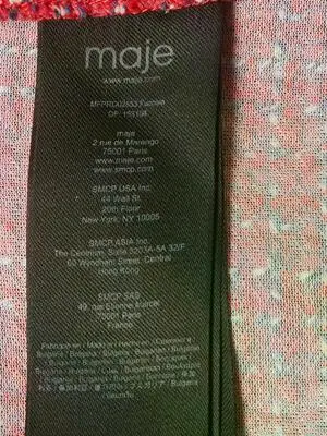 Maje Tweed Open-back Mini Dress