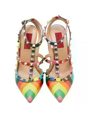 Valentino Garavani Rockstud Caged Pumps - Green