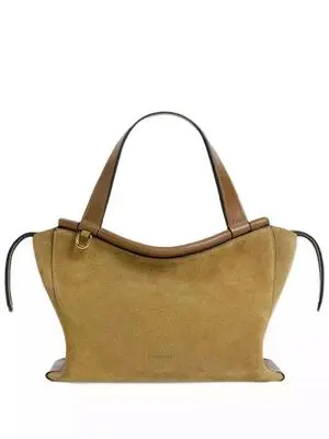 WANDLER Ida Suede Tote Bag - Neutrals