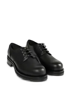 THE ROW Lug-sole Leather Derby Shoes - Black