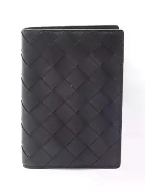 Bottega Veneta 2010 Intrecciato Leather Passport Case - Black