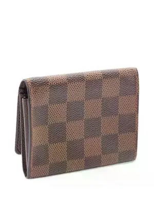 LOUIS VUITTON 2007 Damier Ebene Card Holder - Brown