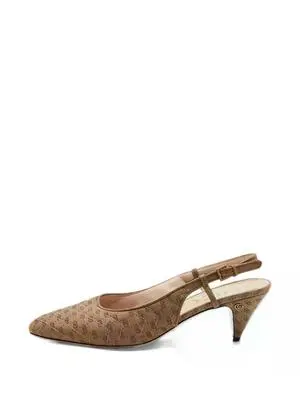 Gucci Mini Double G Slingback Pumps - Neutrals