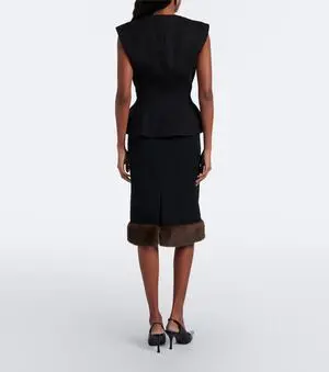 Magda Butrym Wool Midi Skirt