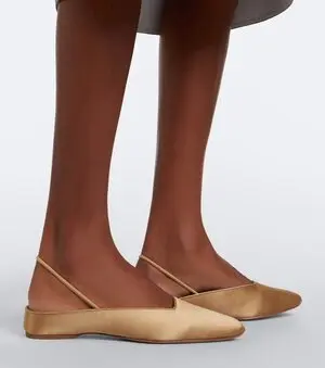 Calvin Klein Lana Satin Slingback Flats