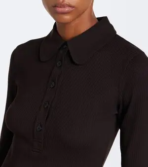 Citizens Of Humanity Brea Ribbed-knit Polo Shirt