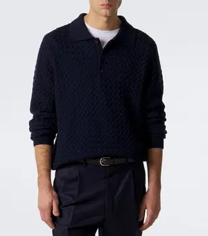 Frescobol Carioca Murilo Cable-knit Wool Polo Sweater