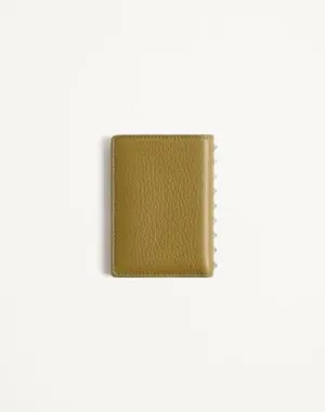 Valentino Garavani Rockstud Cardholder In Grainy Calfskin