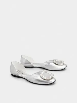 ROGER VIVIER Chips D'orsay Ballerinas In Leather