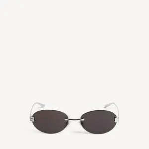 Balenciaga Gossip Oval Af Sunglasses - Silver