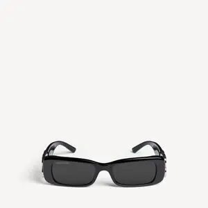 Balenciaga Dynasty Rectangle Sunglasses - Black