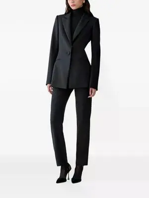 Carolina Herrera Peak-lapel Wool Blazer - Grey