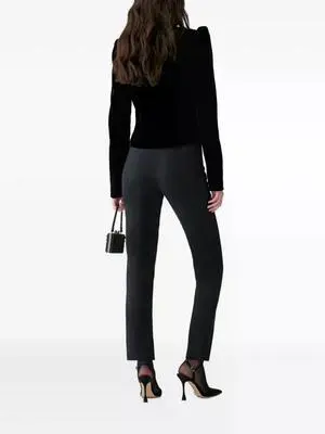 Carolina Herrera Button-up Cropped Velvet Fitted Jacket