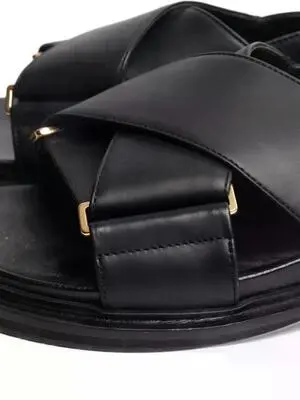 Marni Fussbett Calf Leather Sandals - Black