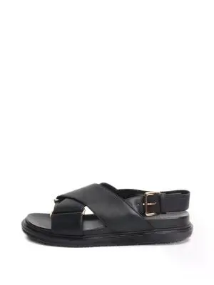 Marni Fussbett Calf Leather Sandals - Black