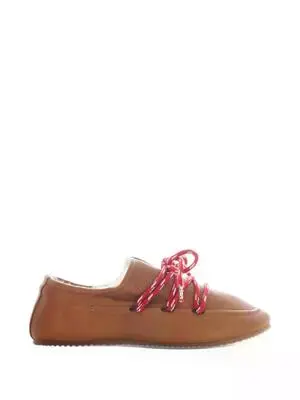 RIEN STUDIO Chamonix Wallet Oleoso Lace-up Leather Sneakers - Brown