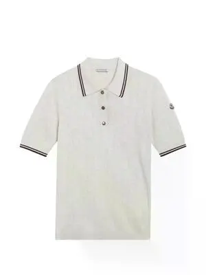 Moncler Cotton Polo Shirt - Neutrals