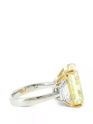 HYT JEWELRY Embellished Color Diamonds Ring - Silver