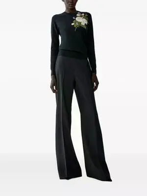 Carolina Herrera Rose-embroidered Sweater