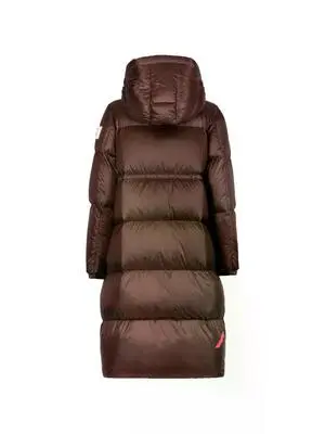 AFTER/LABEL Quilted Hooded Jacket - Brown