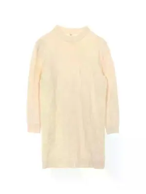 Hermès 2010s H Logo Knit Mini Dress - Neutrals